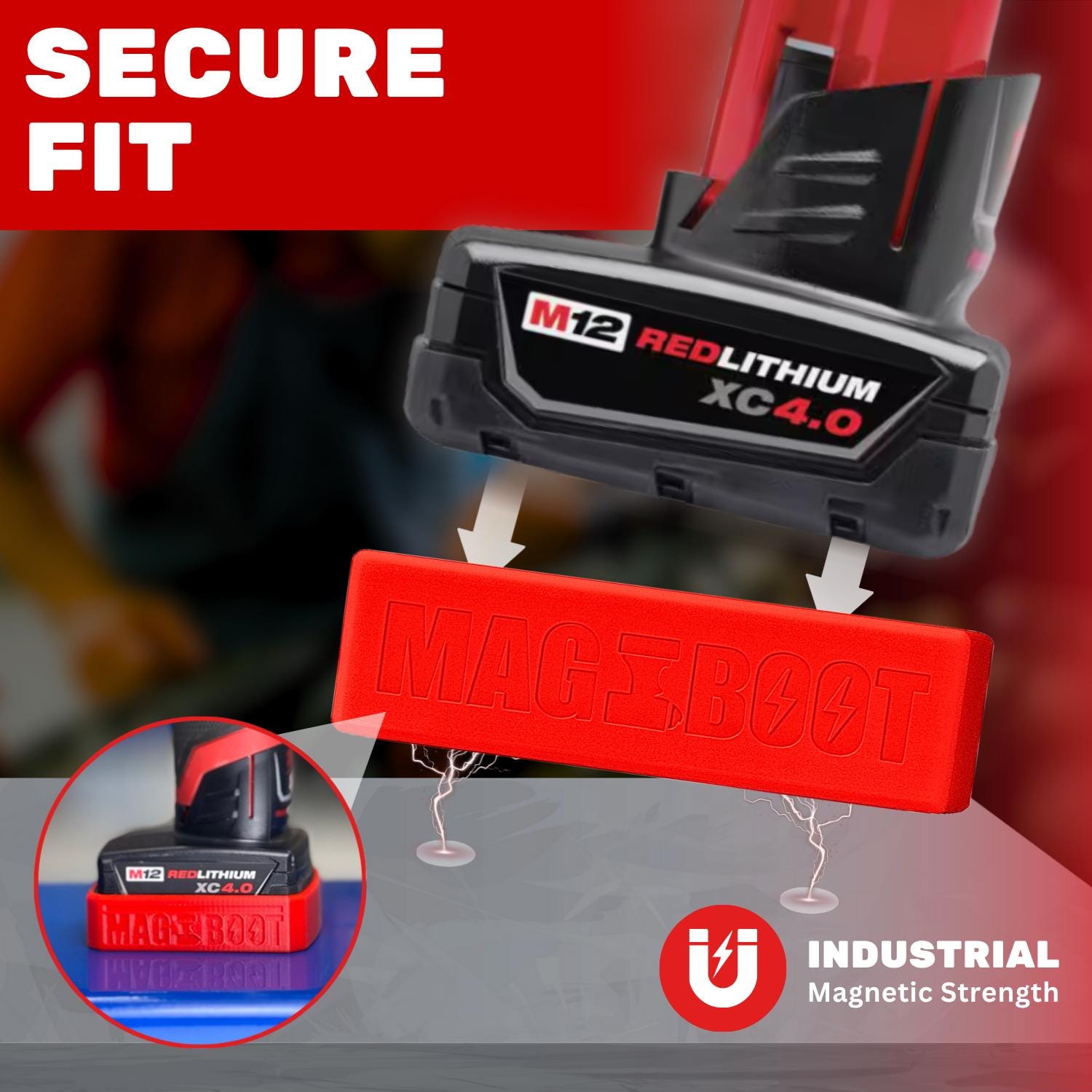 MAG-BOOT Magnetic Battery Cover - Milwaukee M12 XC3.0/4.0/6.0 - Etsy