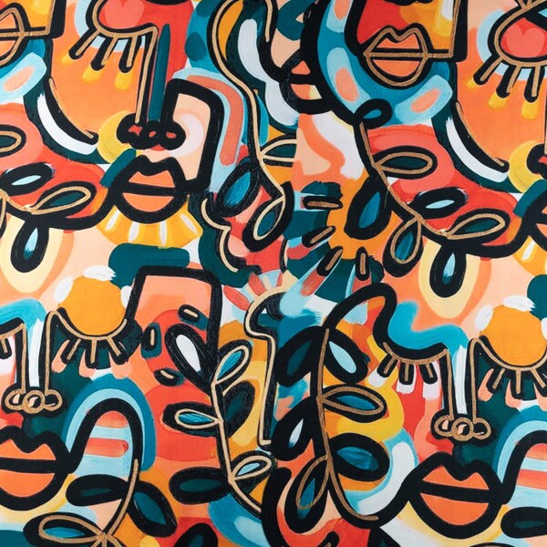 Picasso Fabric - Etsy