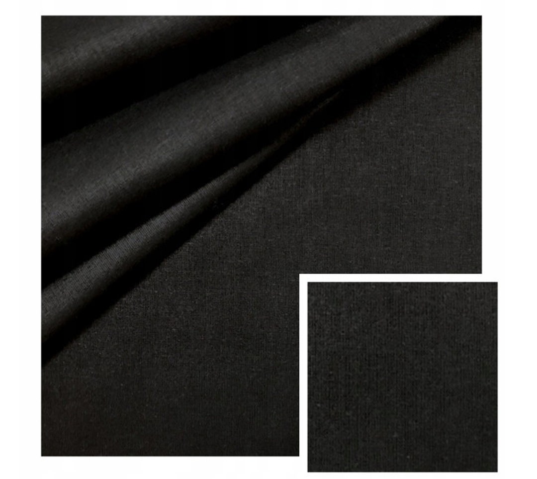 Premium Black Cotton Fabric Perfect for Sewing and Crafting Custom-cut Black Cotton Fabric ...