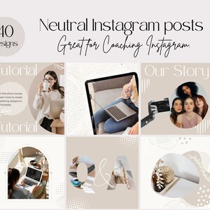 Neutral Instagram Templates, Instagram Feed Blogger Template, Minimal ...