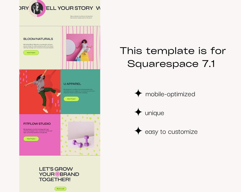 Squarespace Website Template: Marketing Agency, Creative Business - Etsy