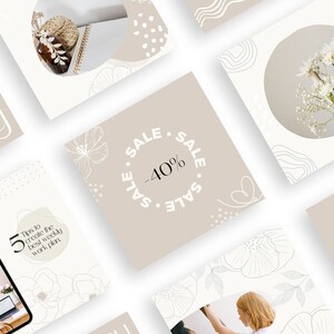 Neutral Instagram Templates, Instagram Feed Blogger Template, Minimal ...