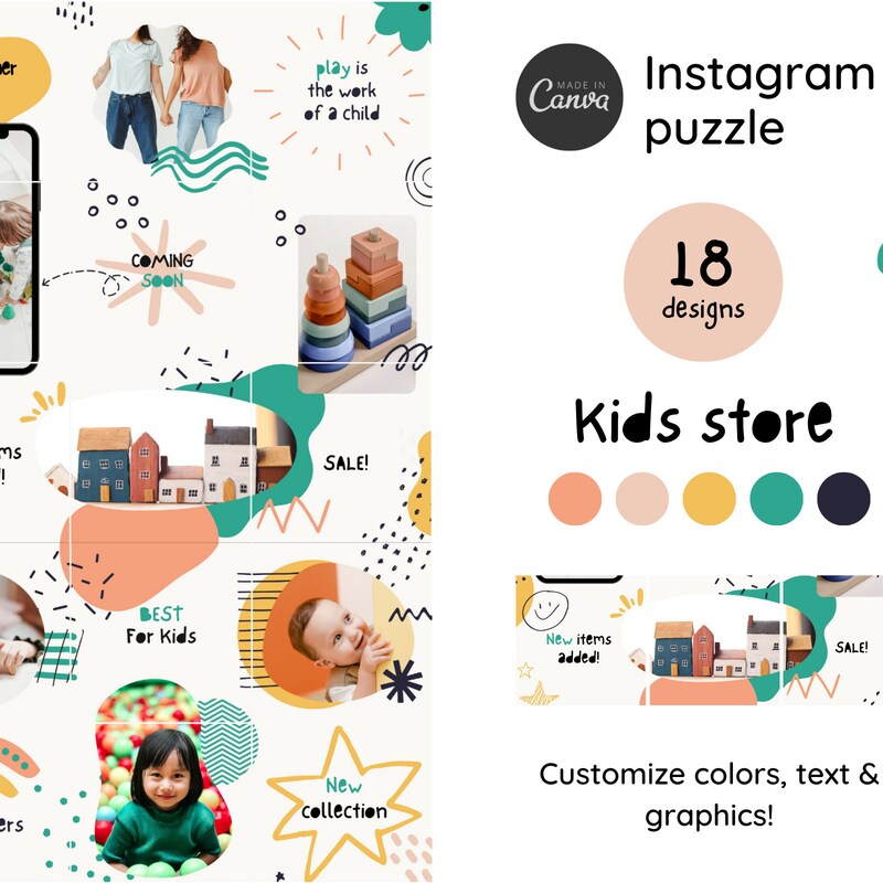 Canva Instagram Puzzle - Etsy
