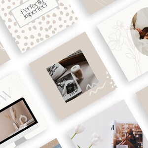 Neutral Instagram Templates, Instagram Feed Blogger Template, Minimal ...
