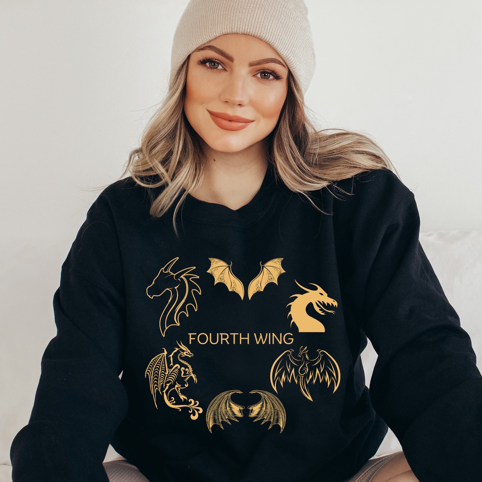 Fourth Wing Rebecca Yarros Fantasy Bookish Sweatshirt Gifts for Readers ...