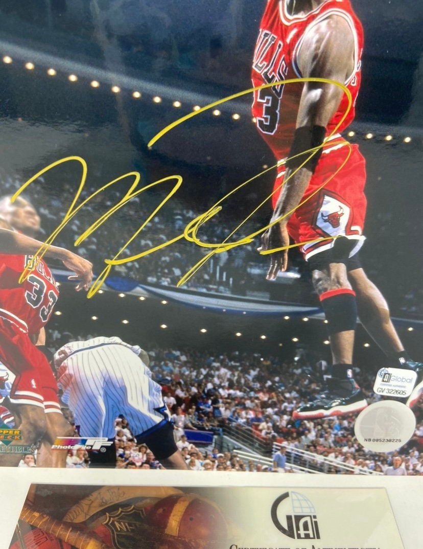 Michael Jordan Bulls Vs Magic Autographed Photo - Etsy