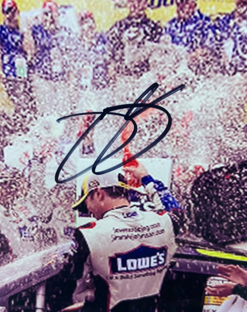 Jimmie Johnson Autographed Photo - Etsy