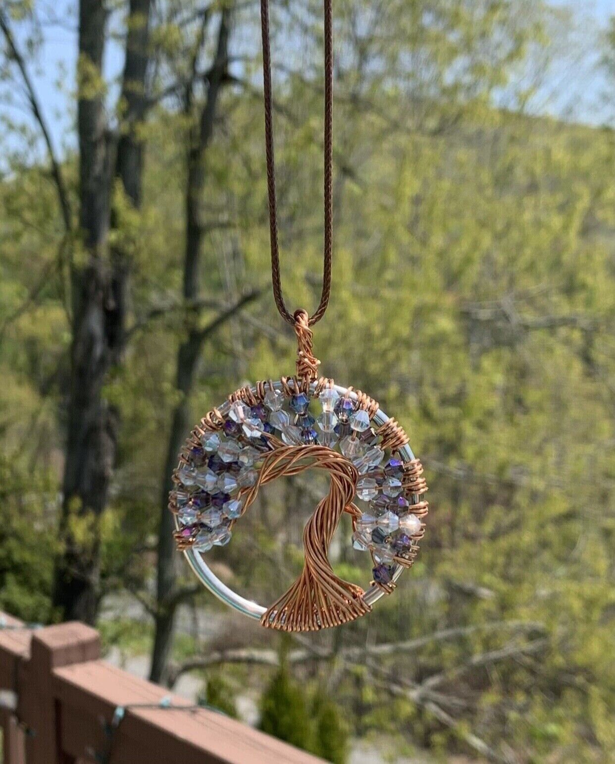 Bonsai Tree Pendant Necklace Suncatcher Promotes Harmony Balance ...