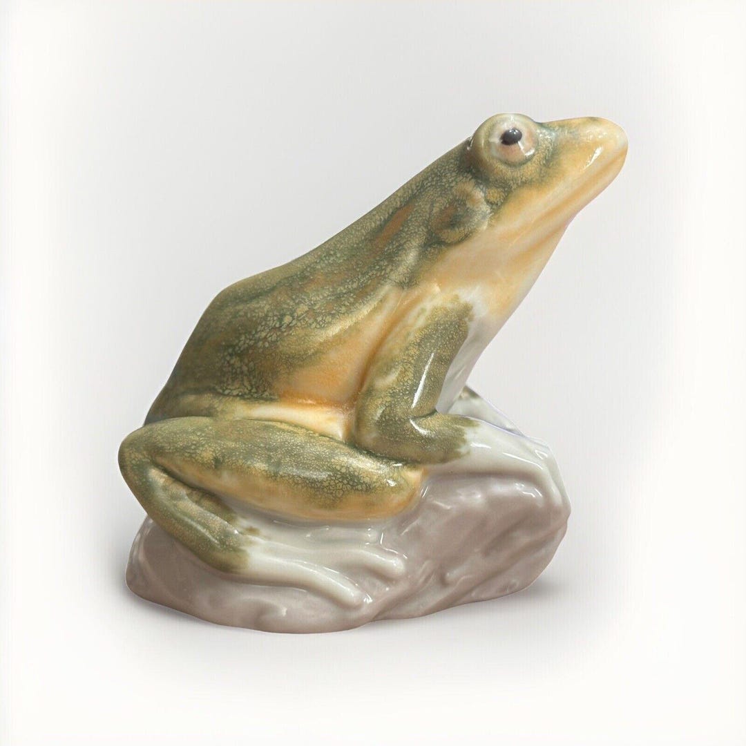 Lladro Nature's Observer Green Porcelain Frog Toad Figurine #6702 - Etsy