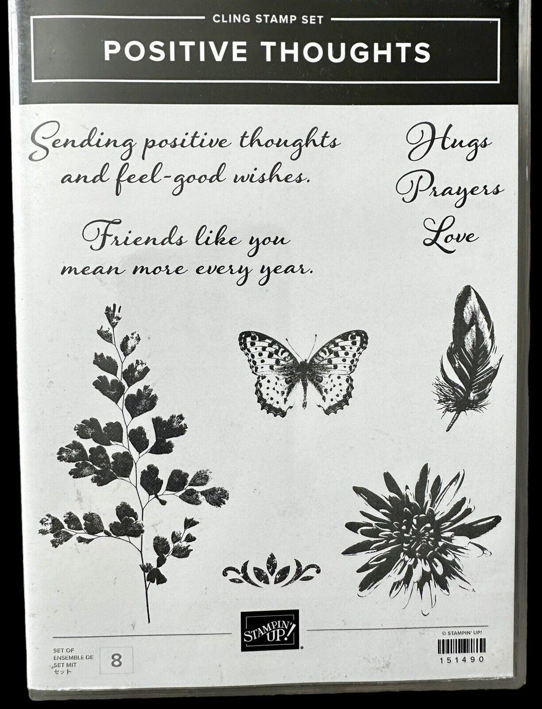 Stampin up Positive Thoughts Stamp Set-pre-owned-free SHIPPING - Etsy