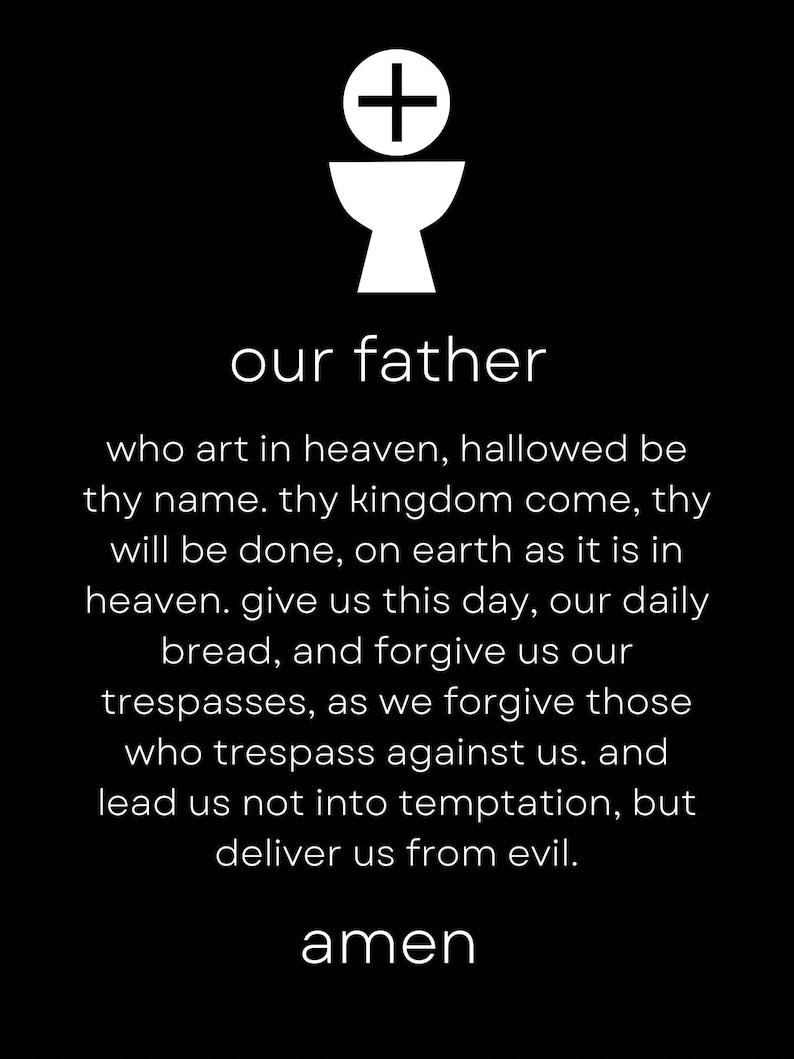 Our Father (modern Minimalist) Digital File for Print - Etsy