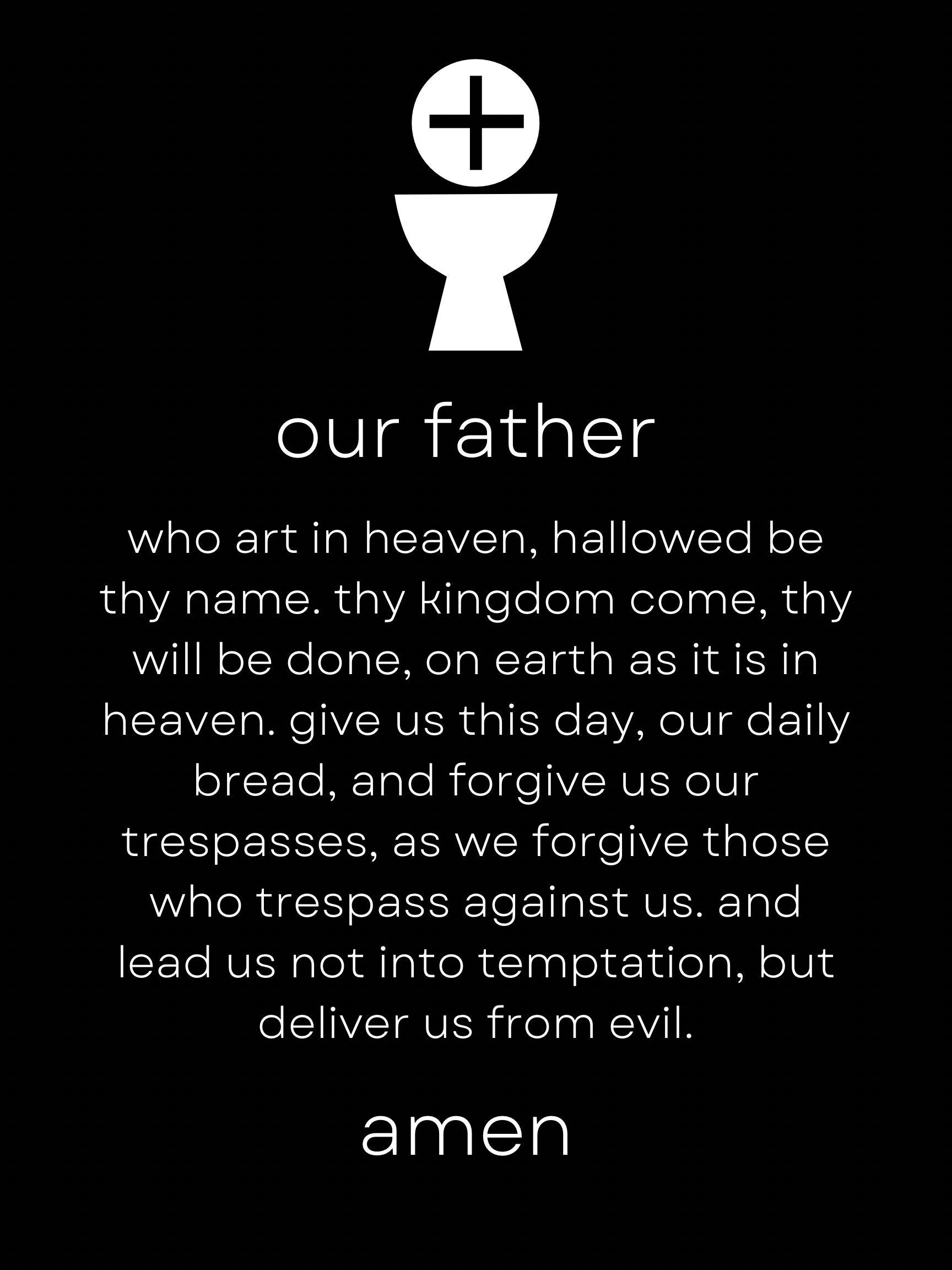 Our Father (modern Minimalist) Digital File for Print - Etsy