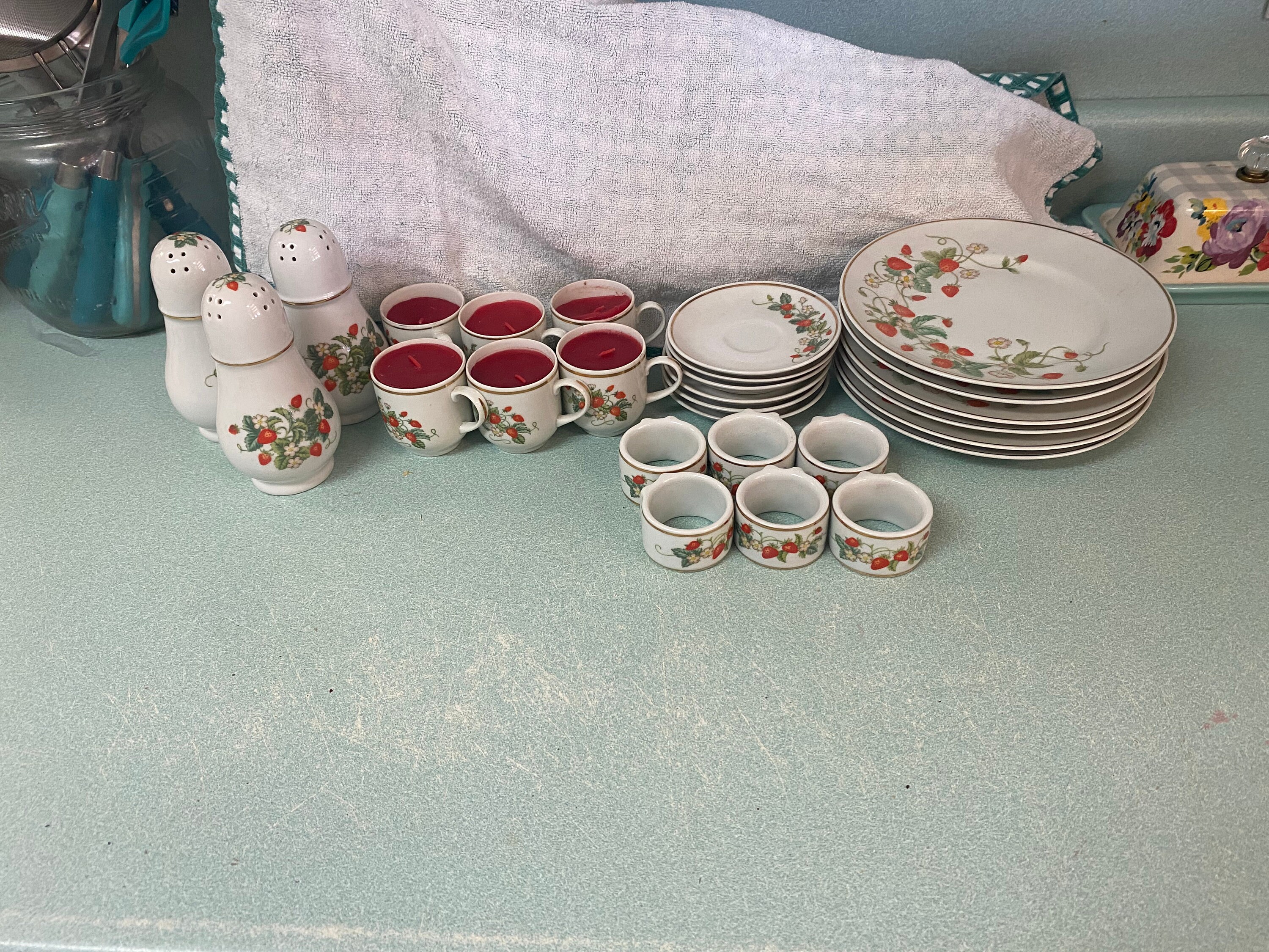 Avon Strawberry Tea Set - Etsy
