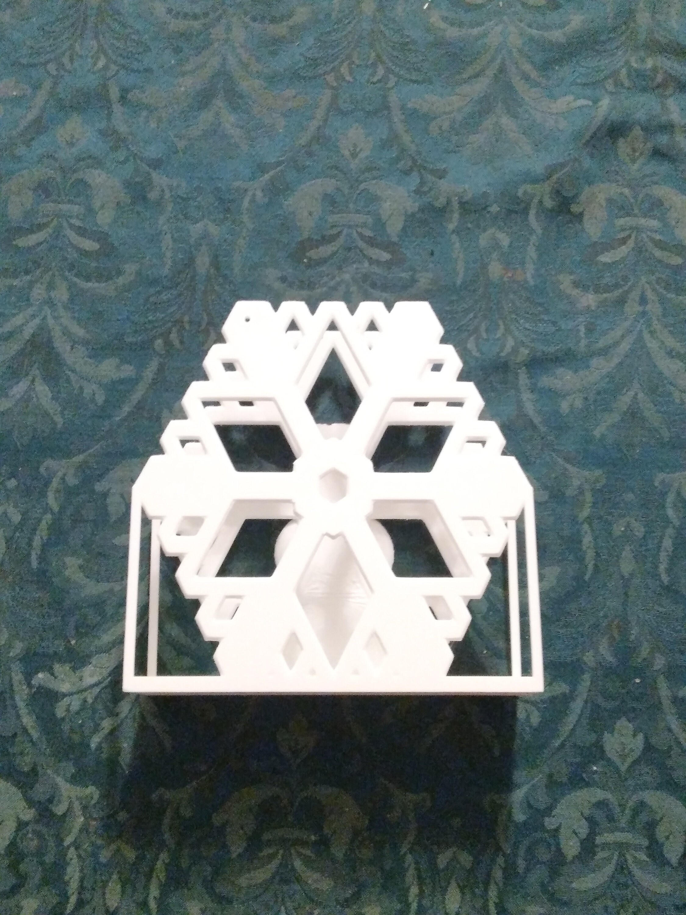 Snowman Holiday Napkin Holder Hand Painted 3D Printed Snowflake Design ...