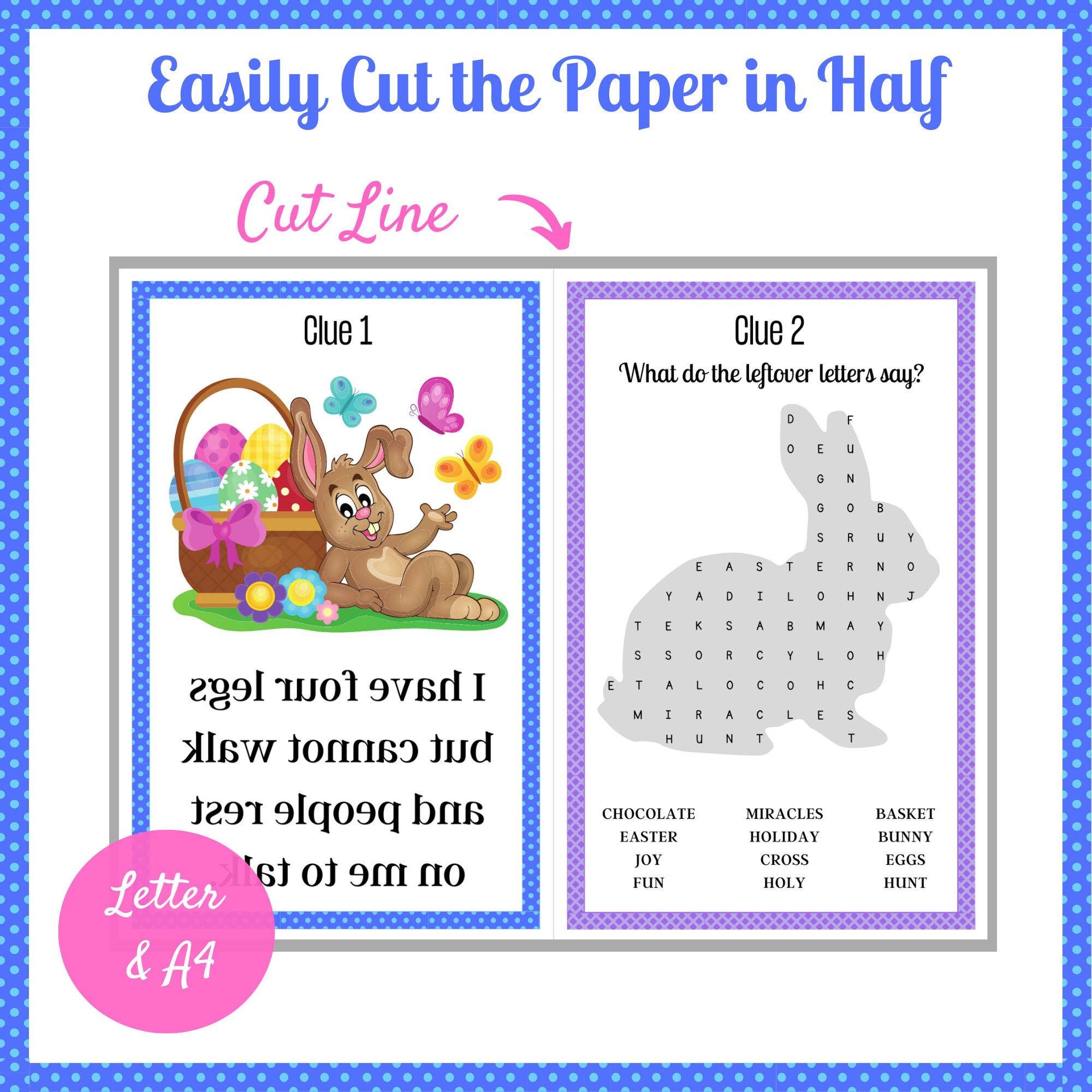 Easter Scavenger Hunt, Letter From the Easter Bunny, Outdoor Treasure ...