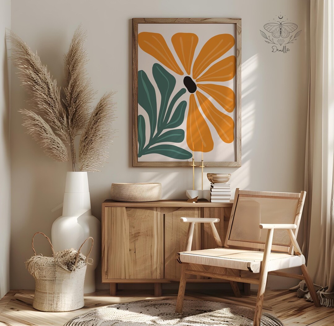 Vibrant Botanical Print Modern Floral Decor Digital Download ...