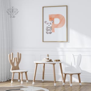 Watercolor Alphabet Letter P Art Beautiful Alphabet Print Pastel Wall ...
