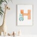 Watercolor Alphabet Letter H Art Beautiful Alphabet Print Pastel Wall ...