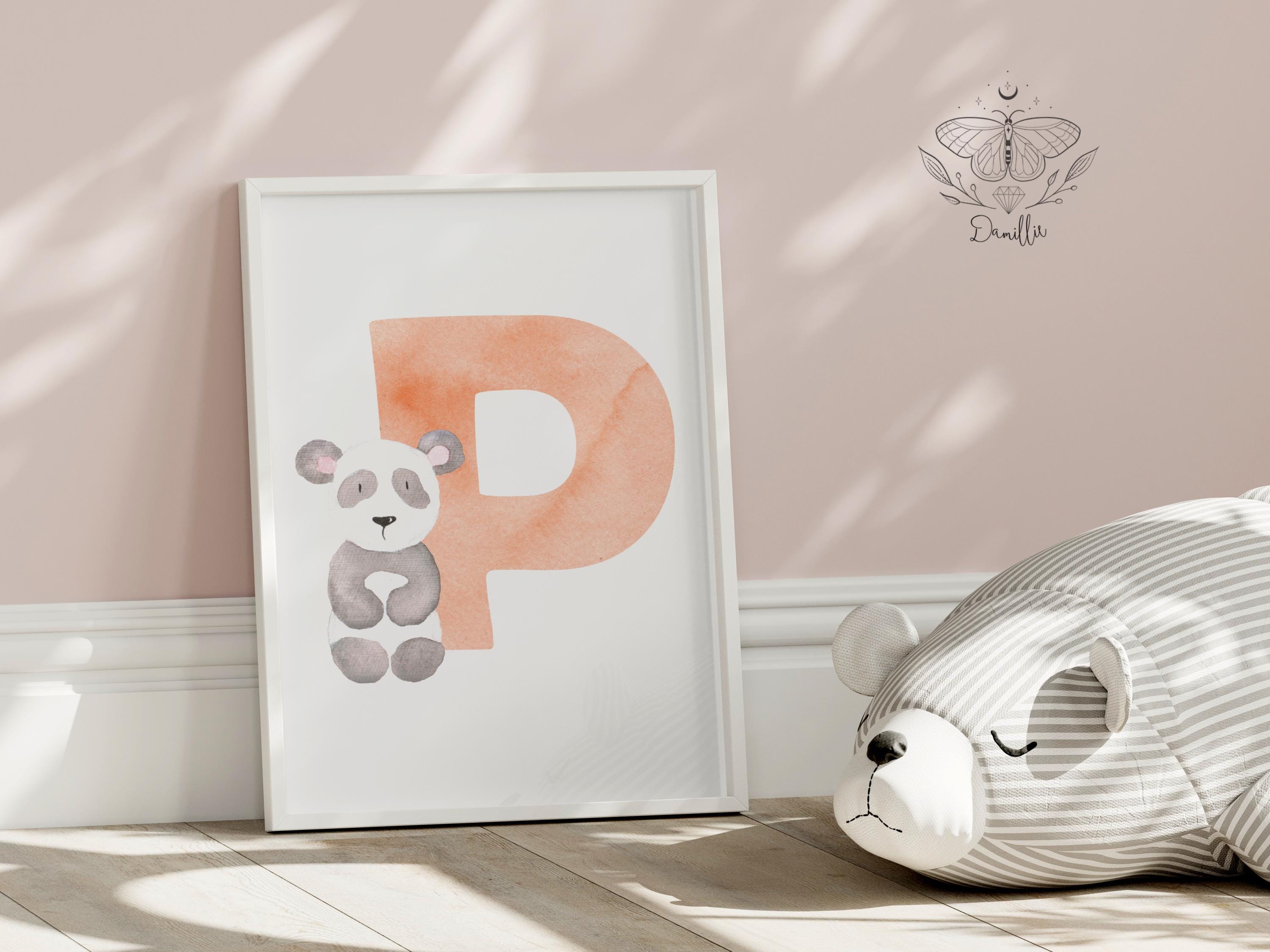 Watercolor Alphabet Letter P Art Beautiful Alphabet Print Pastel Wall ...