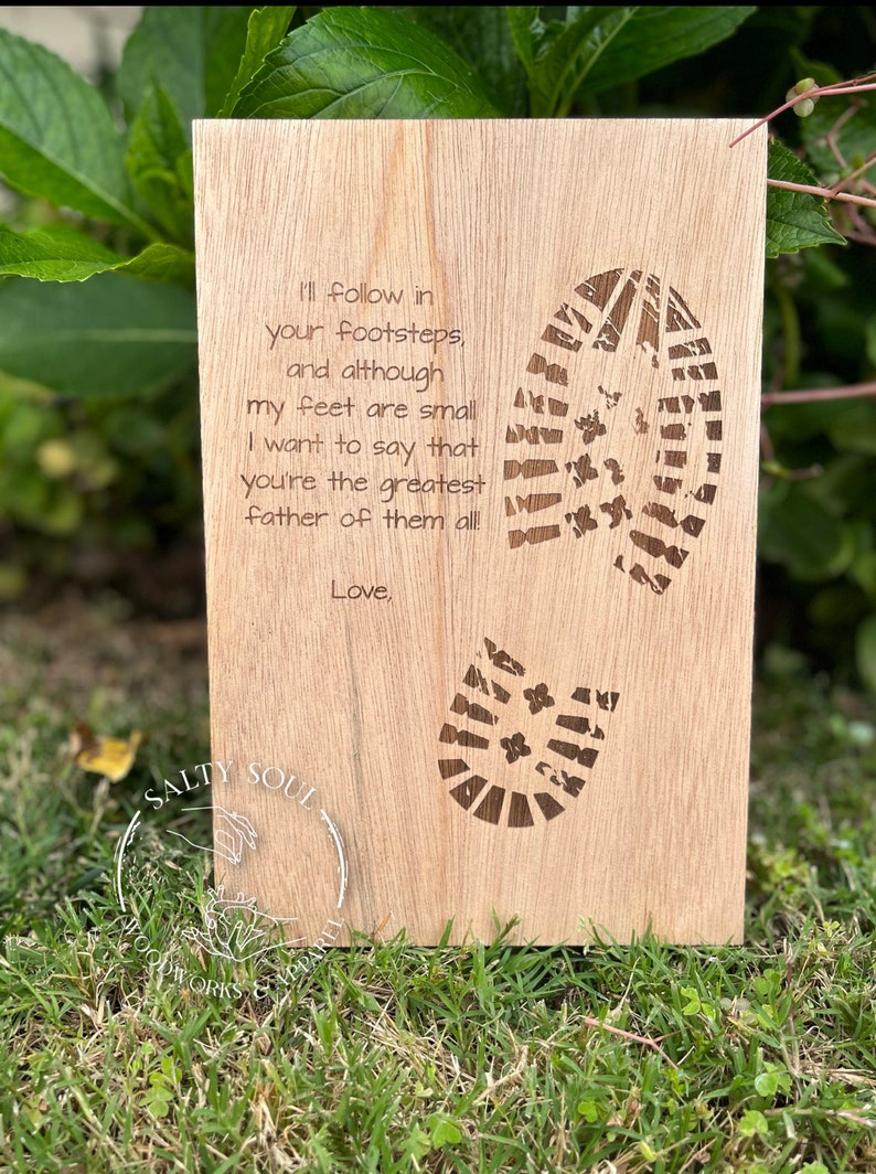 Follow in Your Footsteps - Father’s Day Sign - Etsy