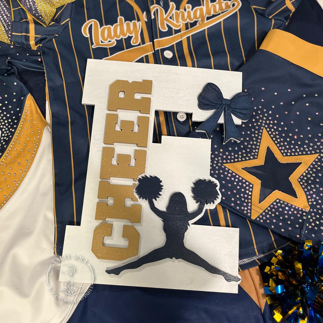 Custom Wood Cheerleader Sign, Personalized NAME Cheerleader Sign ...