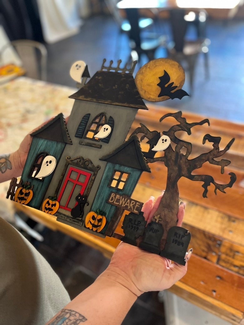 Spooky House - DIY KIT - Halloween DIY Kit - Etsy