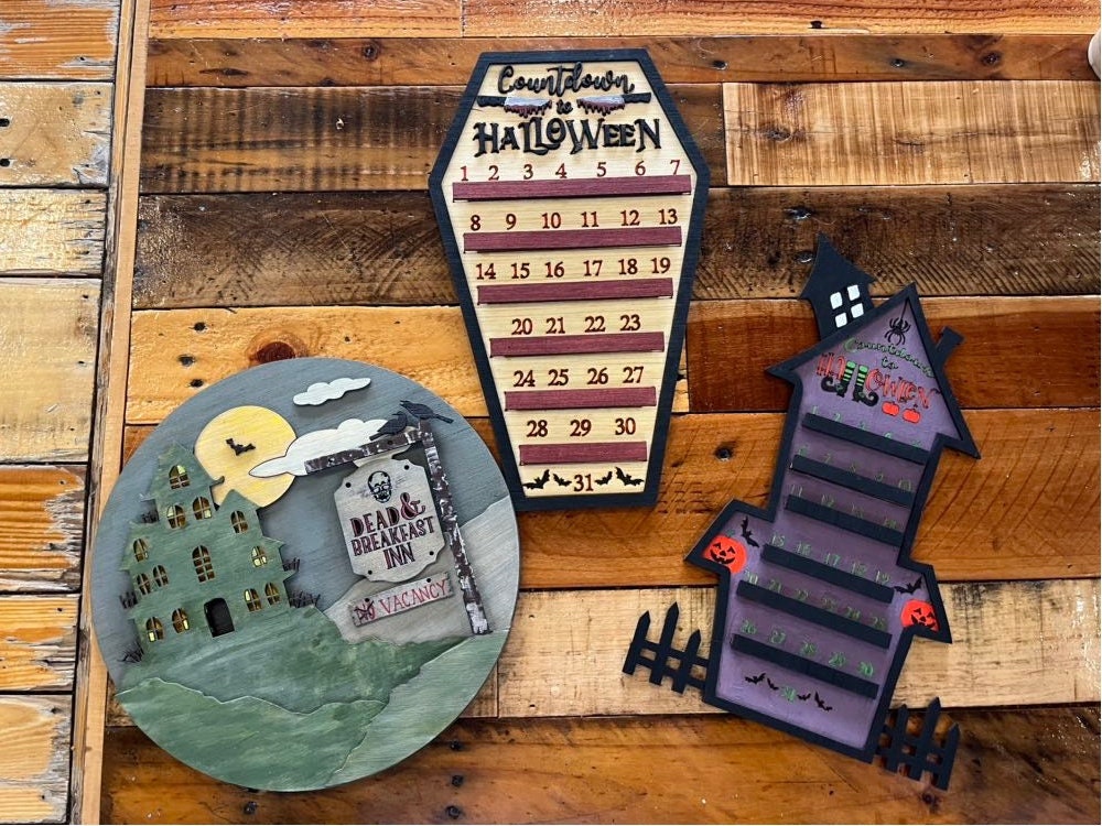 Haunted House - Halloween Countdown - DIY KIT - Halloween DIY Kit - Etsy