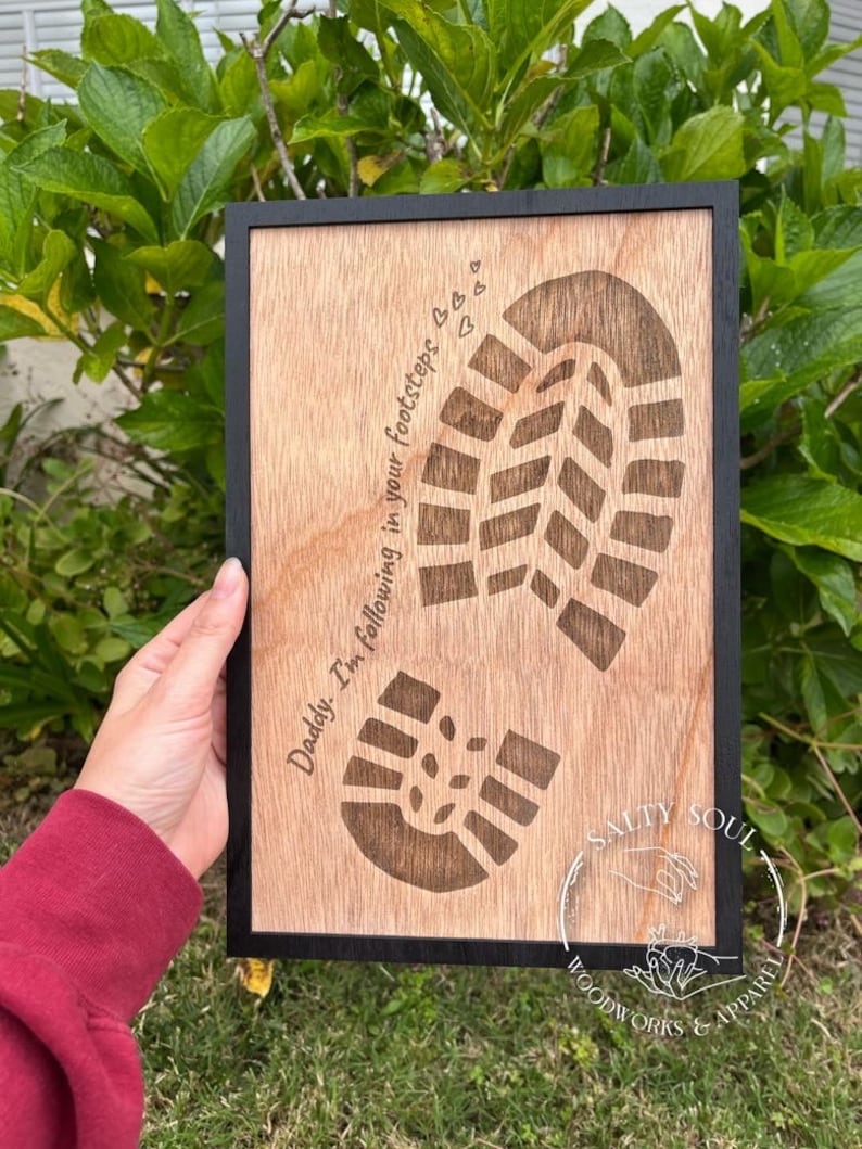 Following in Your Footsteps - Father’s Day Sign - Etsy