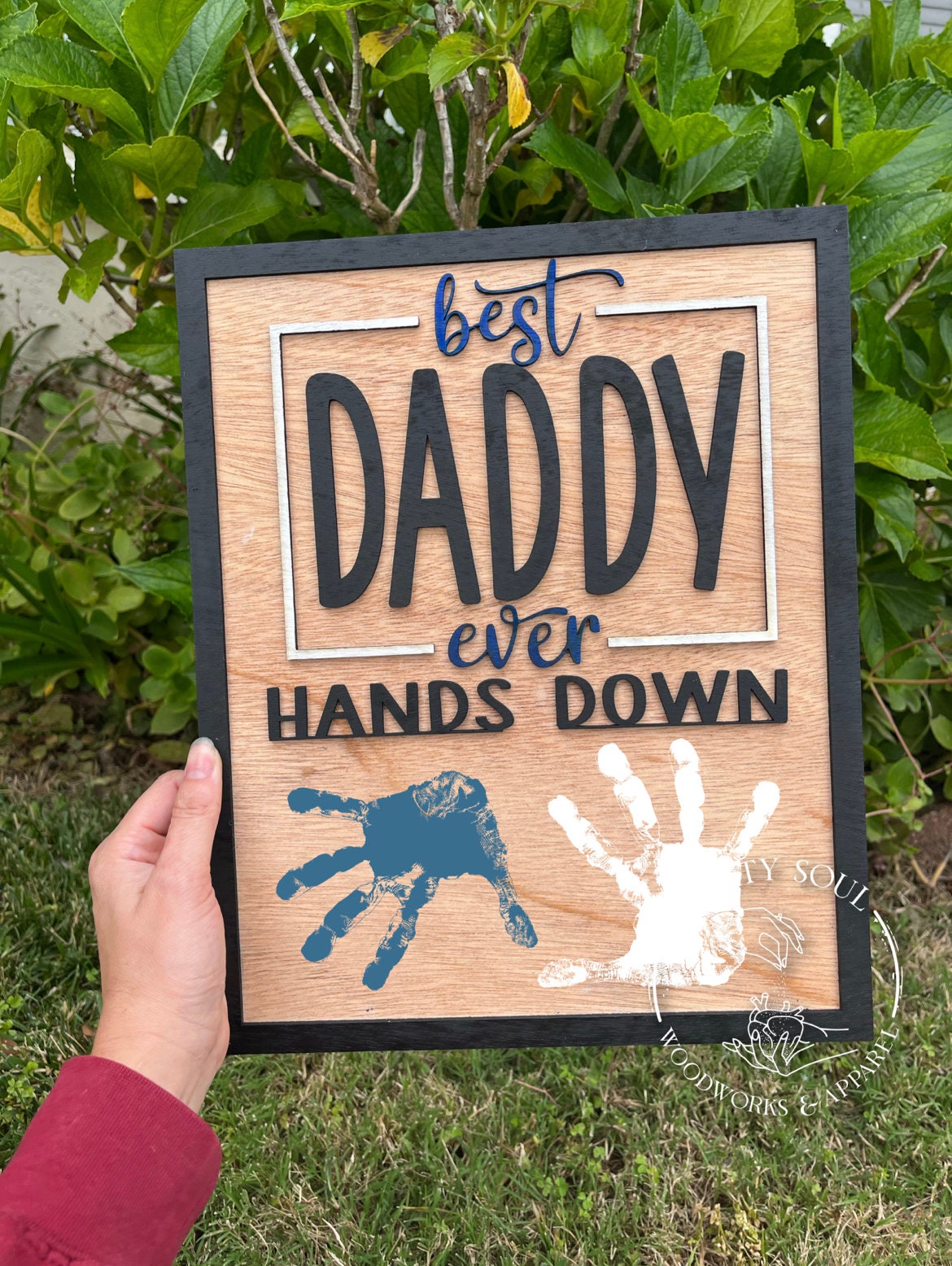 Best Daddy Ever Hands Down - Father’s Day Customizable Sign - Etsy