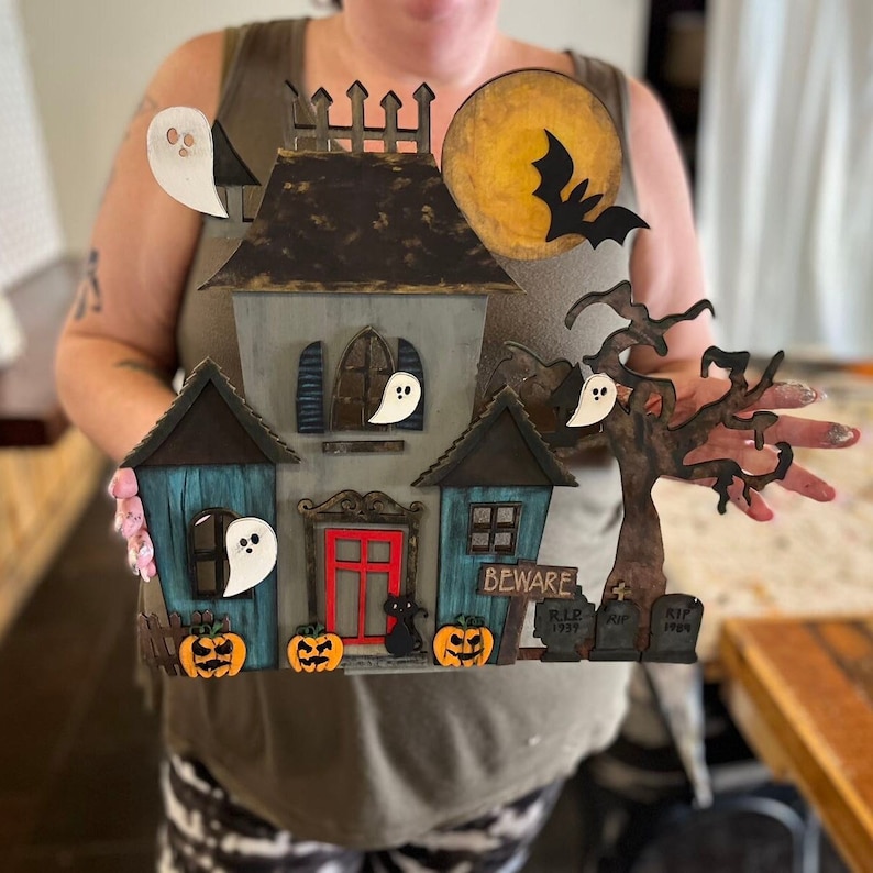 Spooky House - DIY KIT - Halloween DIY Kit - Etsy