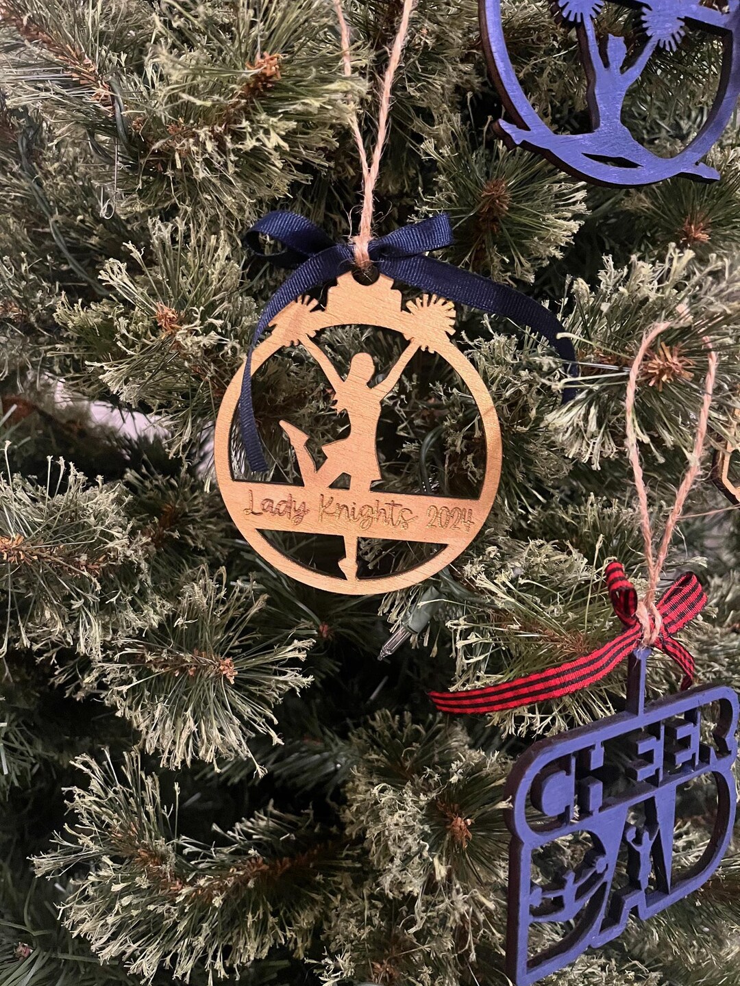 Cheer Team Personalized NAME Cheer Gift, Cheerleader Christmas, Laser ...