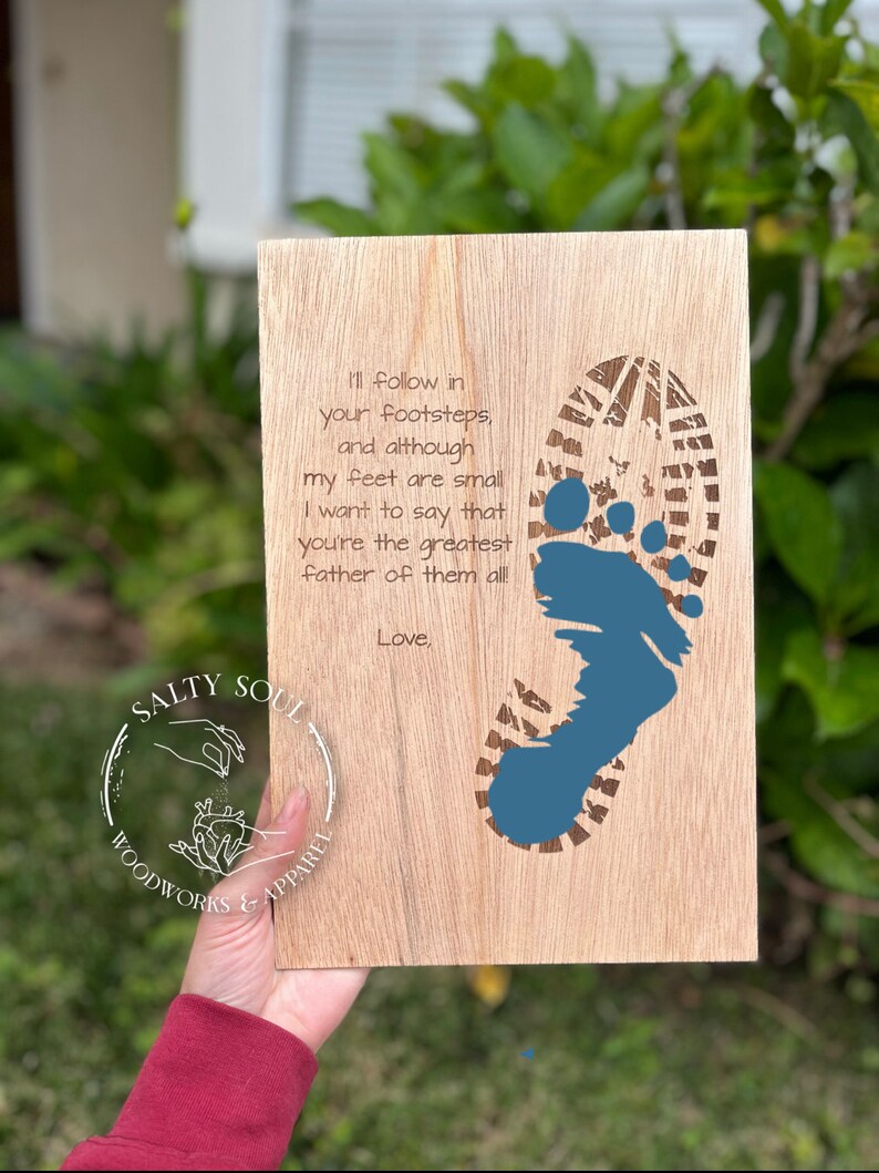 Follow in Your Footsteps - Father’s Day Sign - Etsy