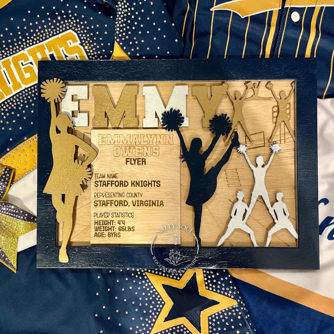 FUNDRAISER Cheer Stats SIGN, Awards Plaque, End of Season Cheer Custom ...