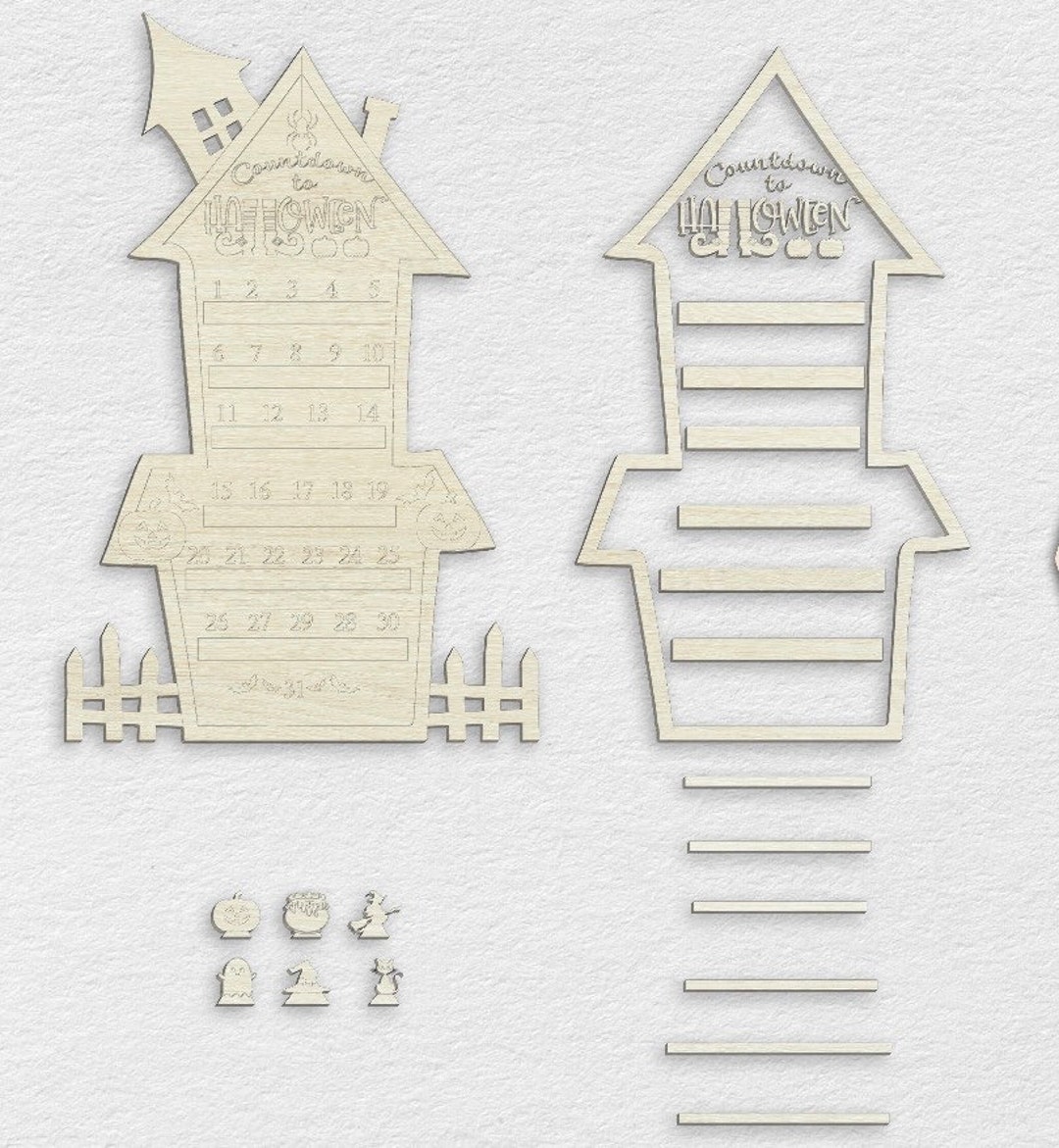 Haunted House - Halloween Countdown - DIY KIT - Halloween DIY Kit - Etsy