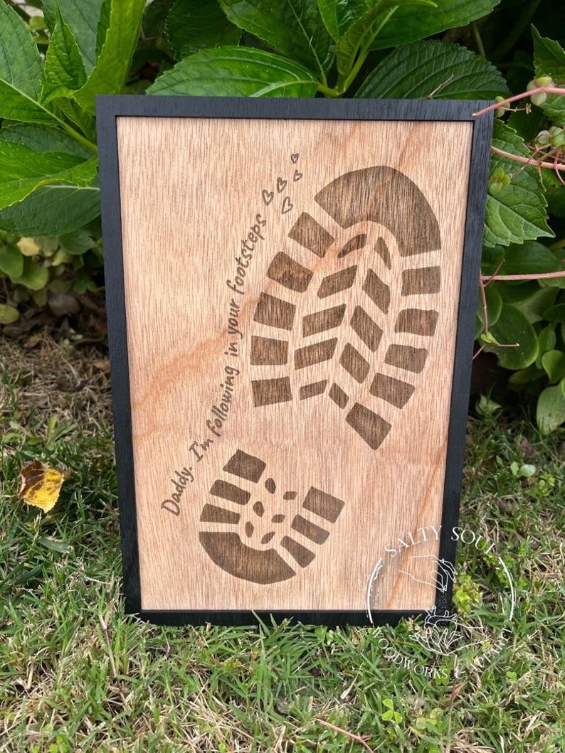 Following in Your Footsteps - Father’s Day Sign - Etsy
