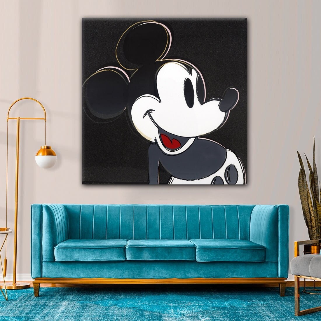 Mickey Mouse Square Pop Art Canvas Wall Art Print Mickey - Etsy