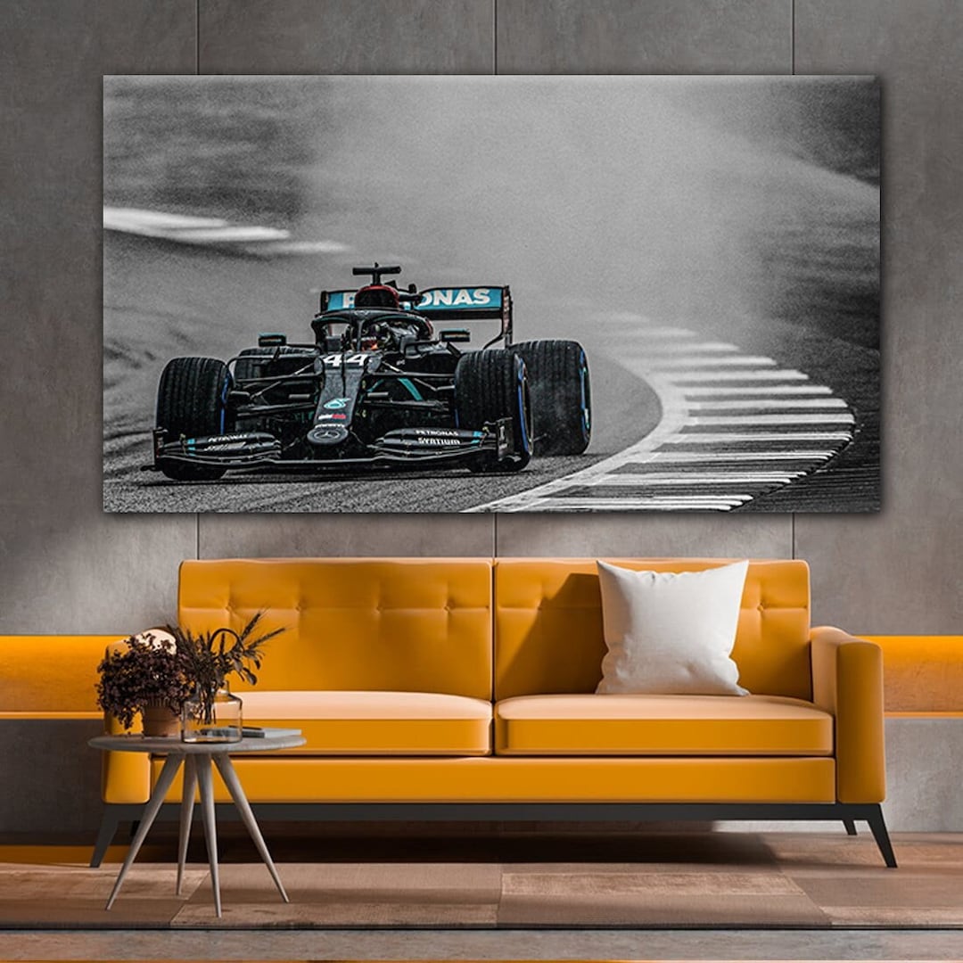 Formula 1 Wall Decor, Lewis Hamilton Lover Gift, Formula 1 Canvas Print ...