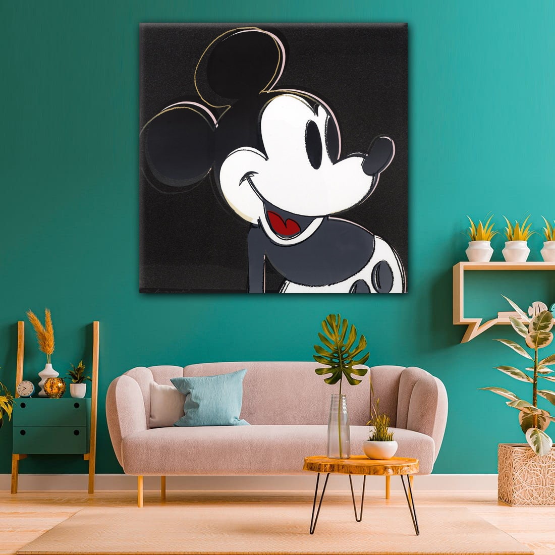 Mickey Mouse Square Pop Art Canvas Wall Art Print Mickey - Etsy