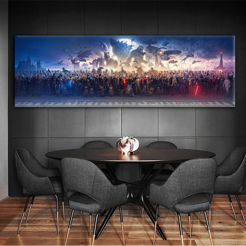 Blockbuster 150 Movies Characters XXL ' Blockbuster Fine Art Panorama ...