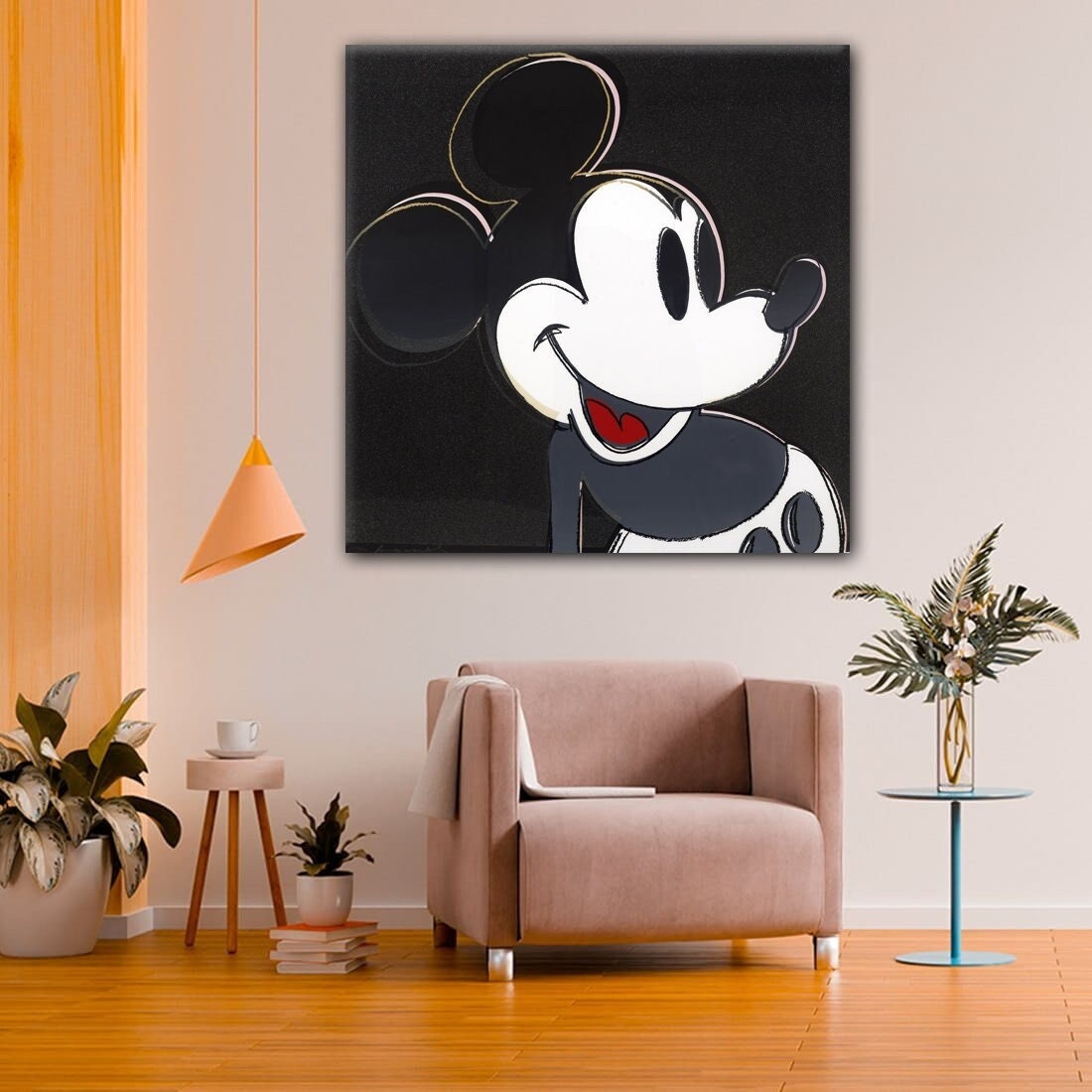 Mickey Mouse Square Pop Art Canvas Wall Art Print Mickey - Etsy