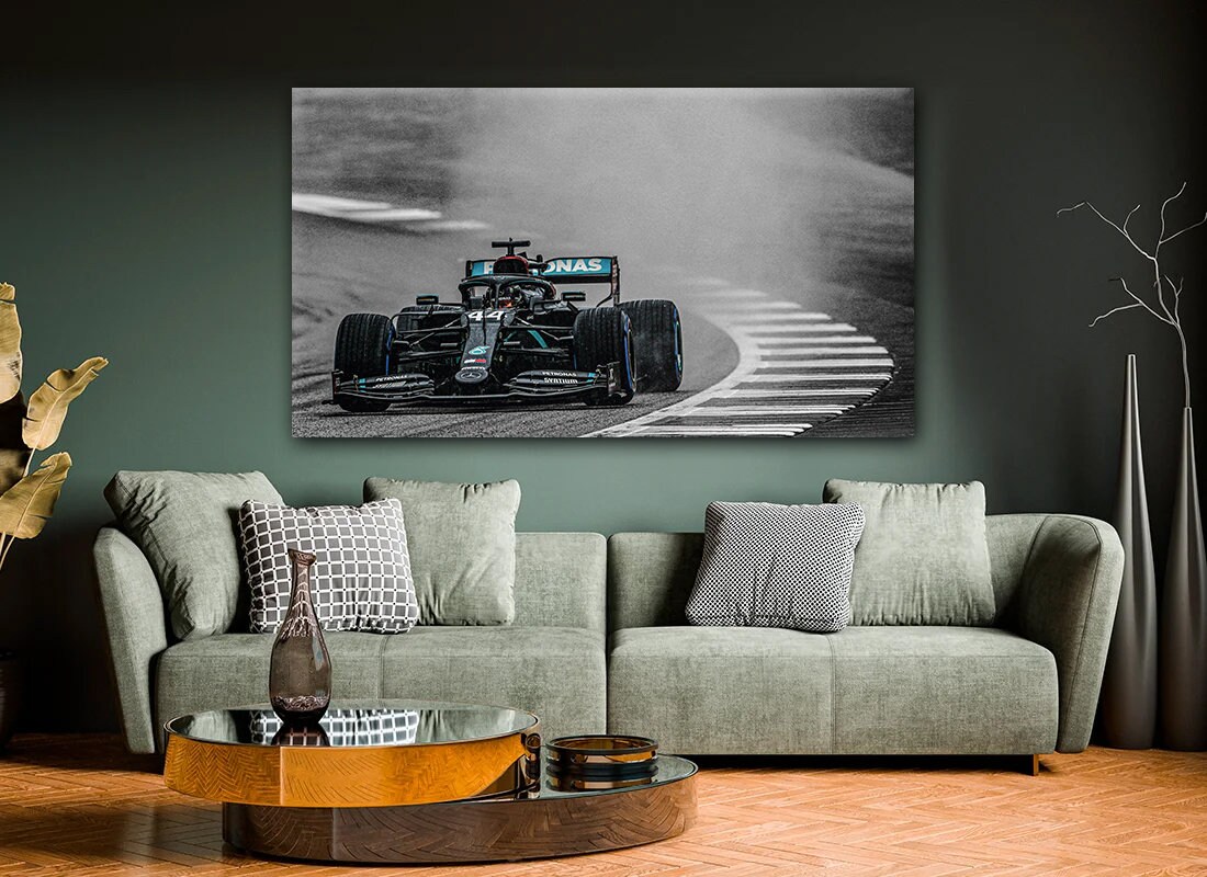 Formula 1 Wall Decor, Lewis Hamilton Lover Gift, Formula 1 Canvas Print ...
