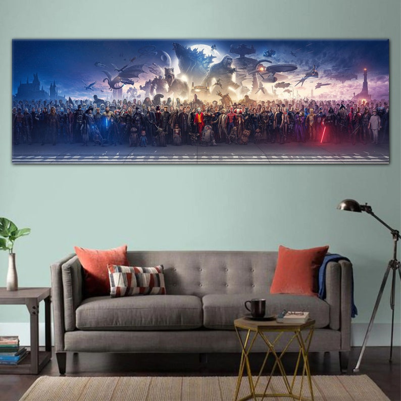 Blockbuster 150 Movies Characters XXL ' Blockbuster Fine Art Panorama ...