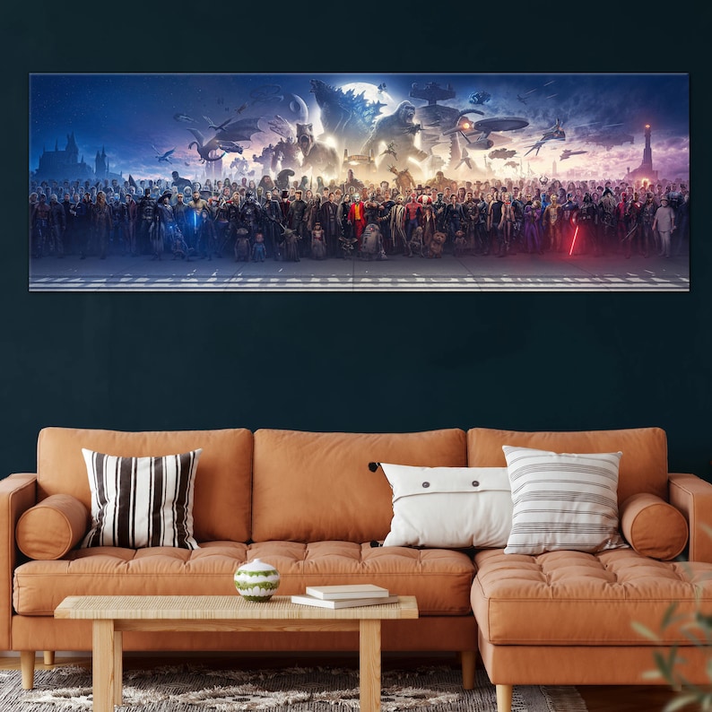 Blockbuster 150 Movies Characters XXL ' Blockbuster Fine Art Panorama ...