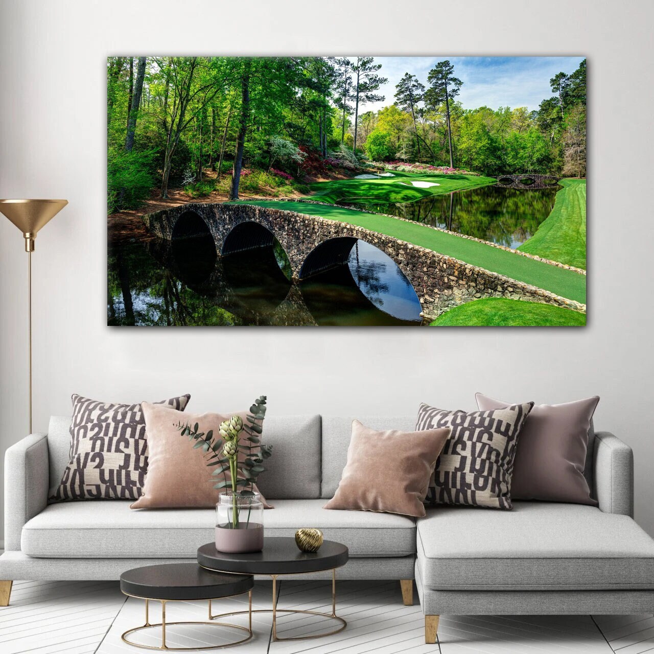 Golf Club Canvas Wall Art Golf Wall Art Augusta National - Etsy