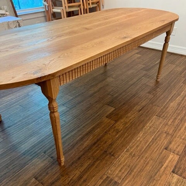 White Oak Oval Table - Etsy