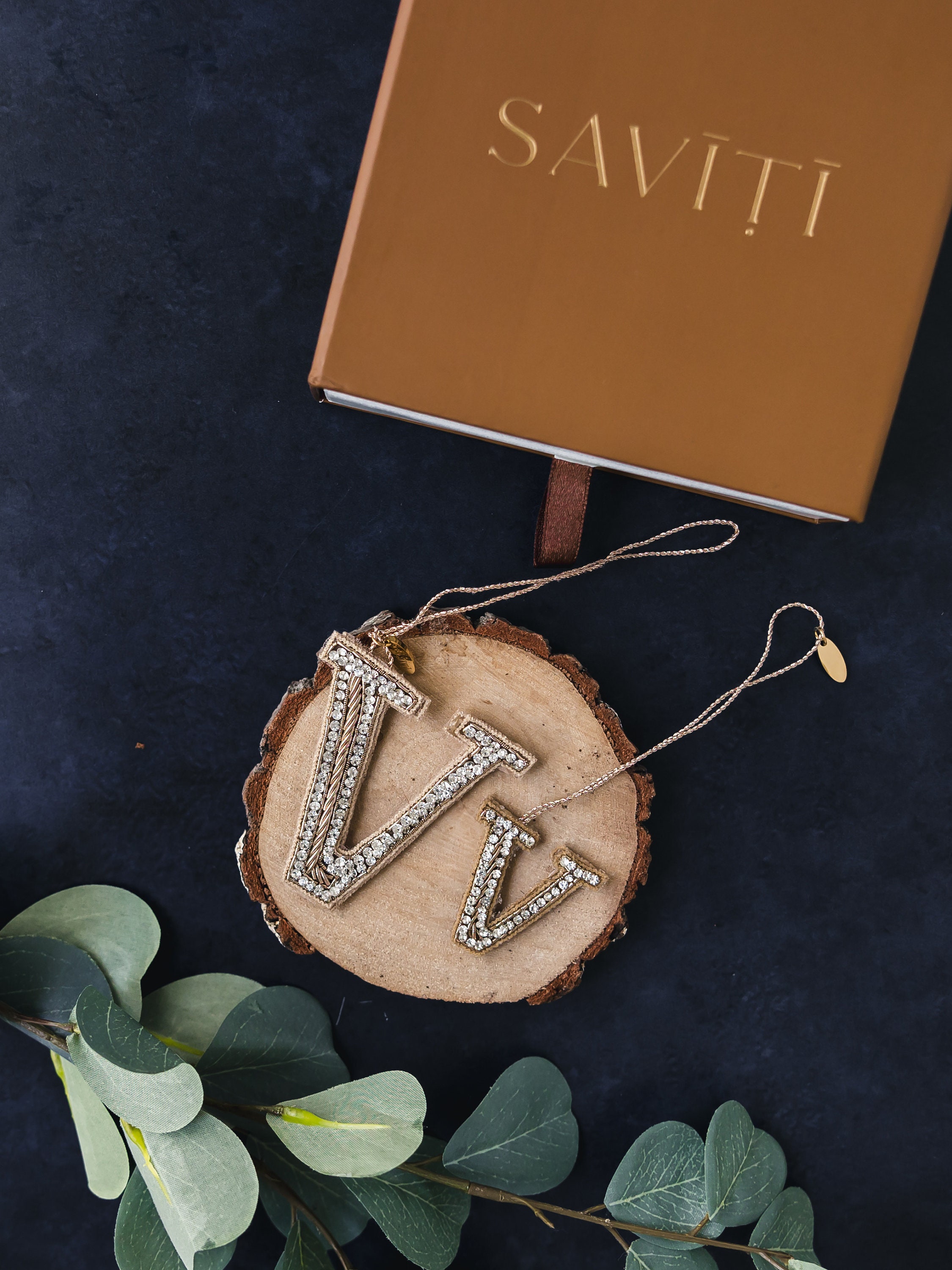 Handmade "v" Monogram Gift Wrap Topper Ornament Large Initial V Tag - Etsy