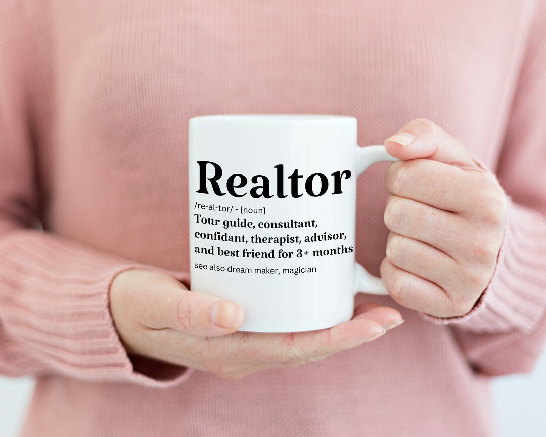 Real Estate Agent Coffee Mug, Realtor Gift Cup, Realtor Definition ...