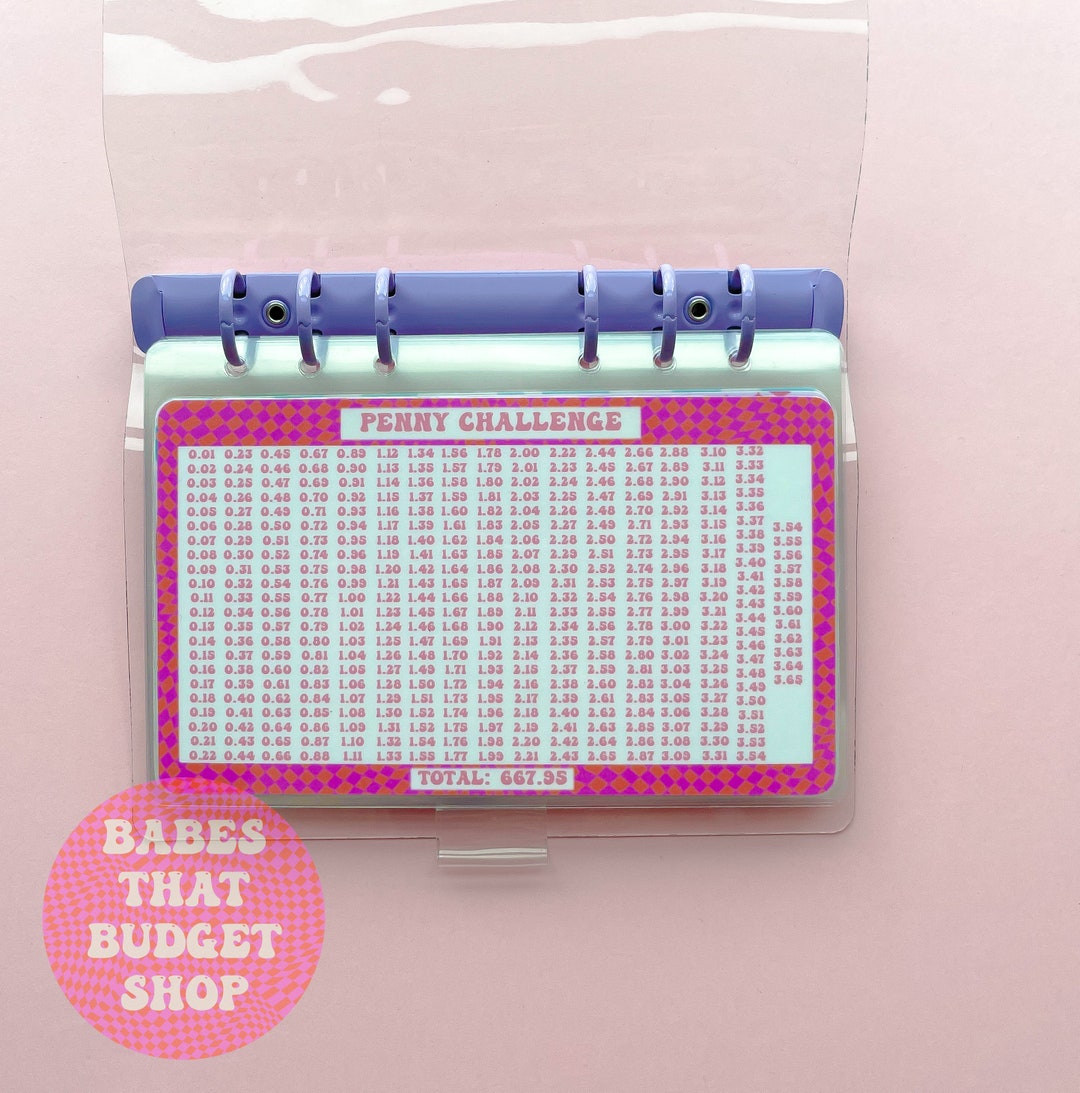 Penny Challenge | A6 Laminated Cash Savings Challenge | Trippy ...