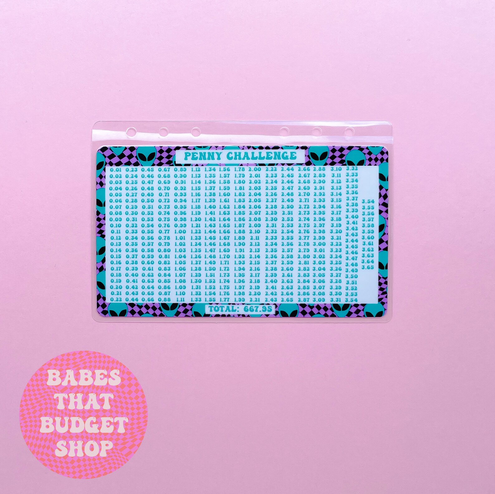 Penny Challenge A6 Laminated Cash Savings Challenge Trippy - Etsy