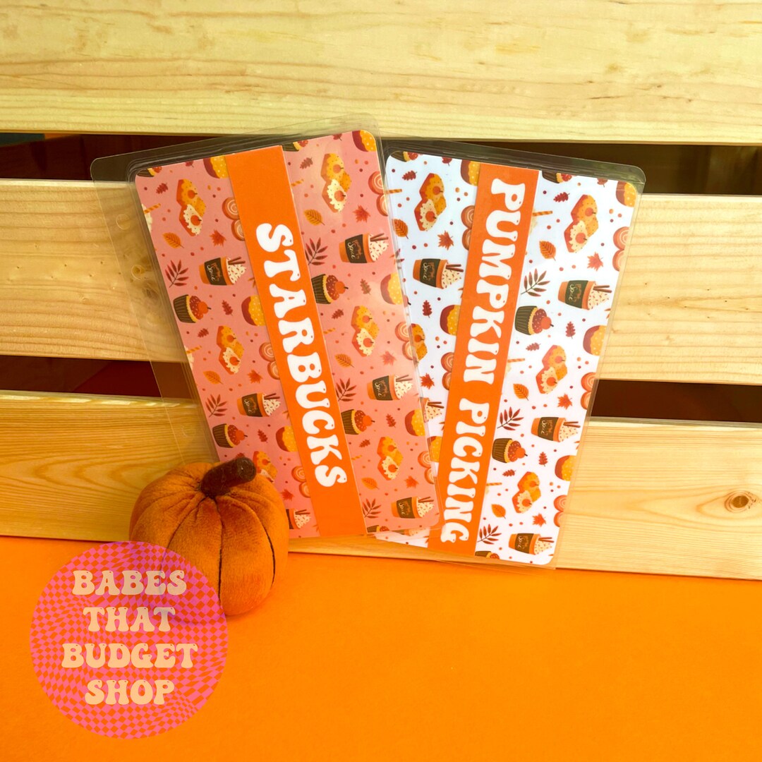 X1 A6 Laminated Cash Envelope Pumpkin Spice Autumn Fall - Etsy